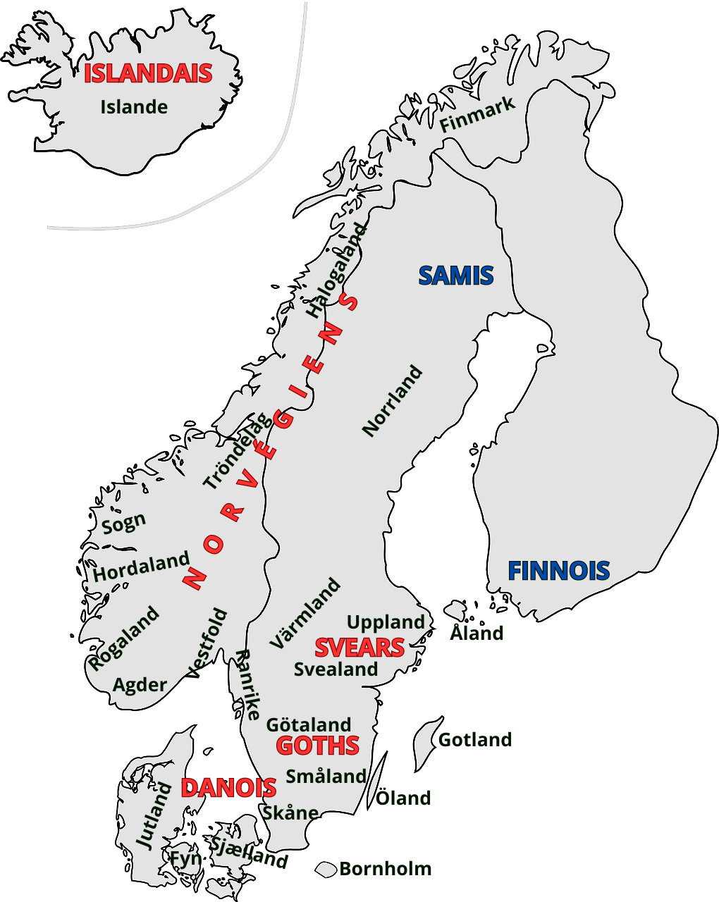 Les cartes pour suivre l'histoire des vikings et de la Scandinavie